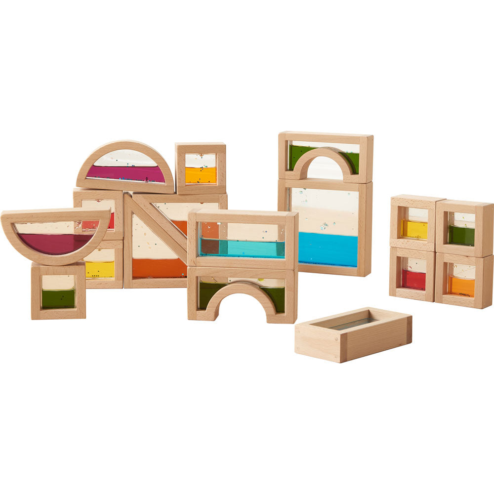 Wooden Sensory Liquid Blocks (18 Pcs) — Bright Spark Enterprises Pty Ltd
