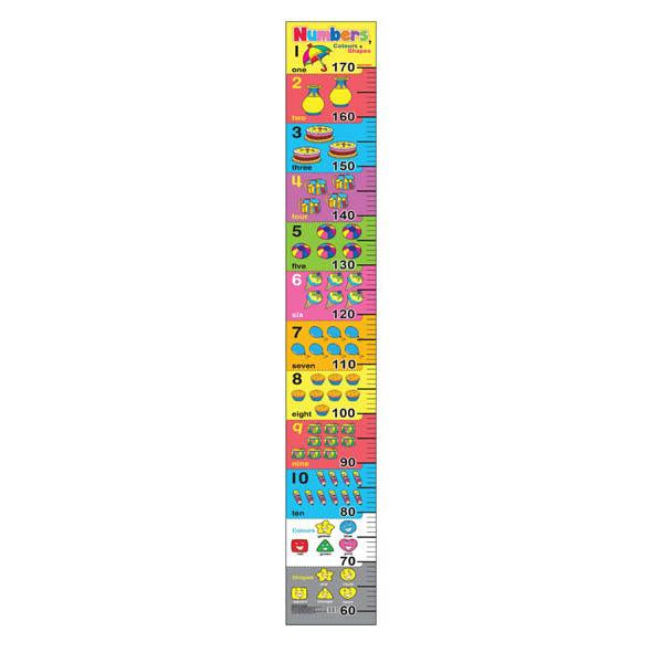 Mini Height Chart Numbers Colours & Shapes — Bright Spark Enterprises ...
